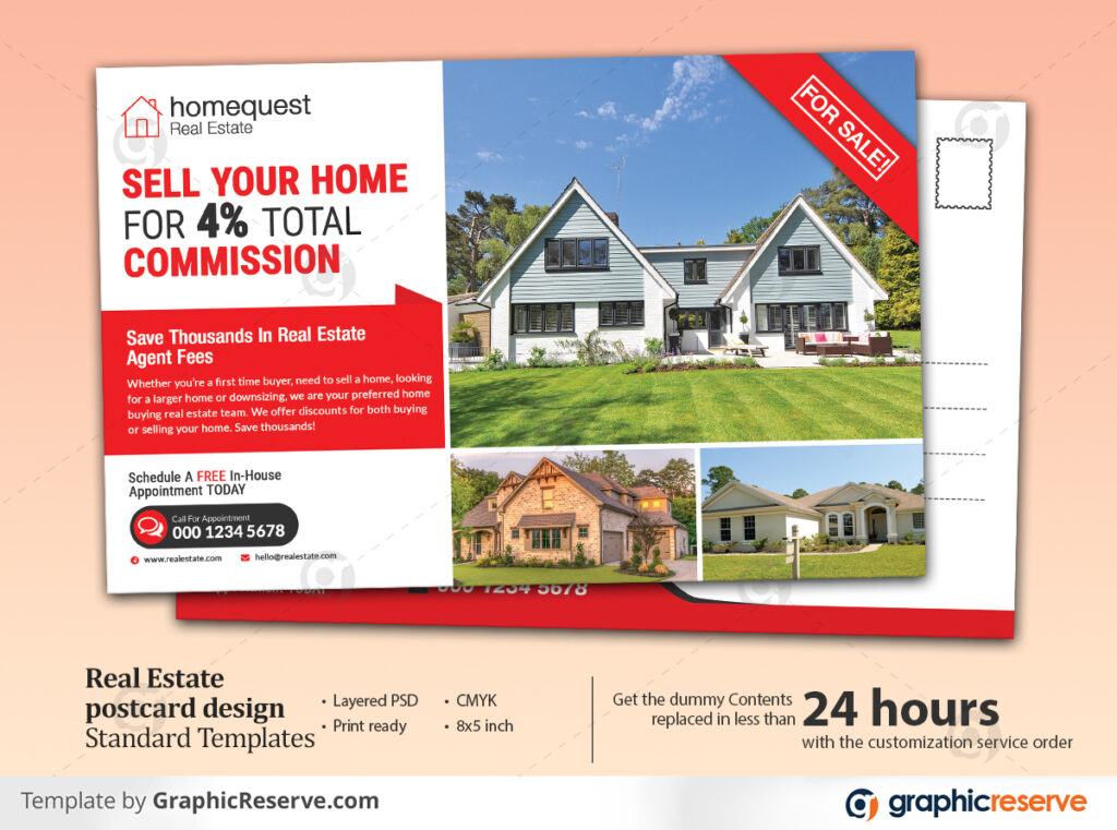 Real Estate Standard EDDM Postcard Templates - Direct Mail Template